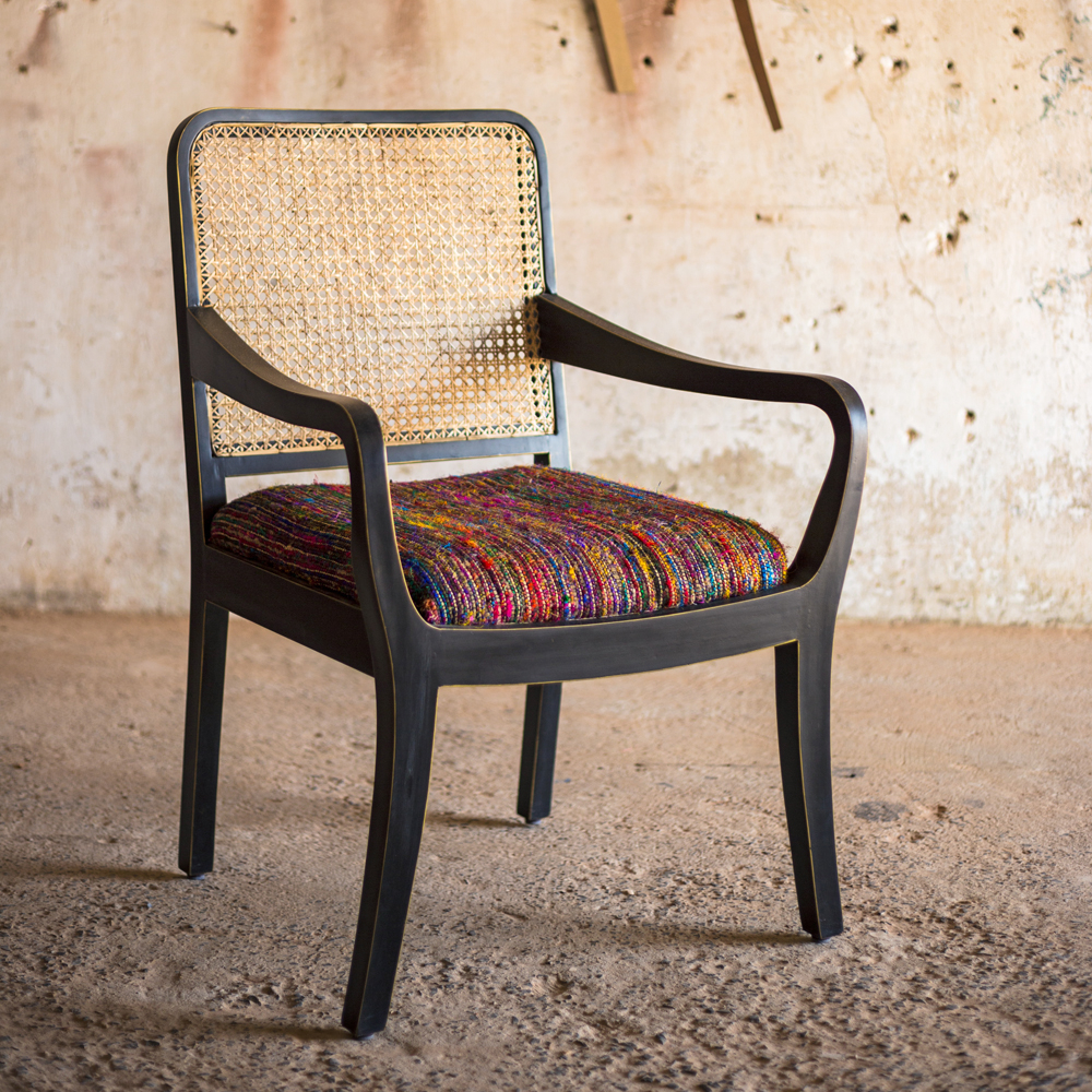metrocane-armchair/Handmade Metrocane Chair with arms